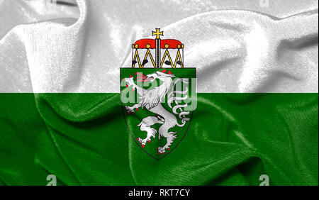 Realistic flag of Styria on the wavy surface of fabric Stock Photo - Alamy