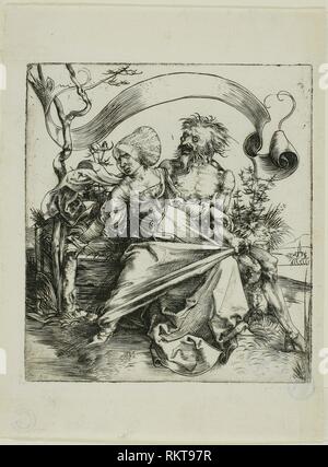Albrecht Dürer, The Ravisher (Young woman attacked by death), engraving ...
