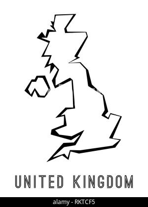 Map of United Kingdom. Low poly illustration of the country. Purple ...