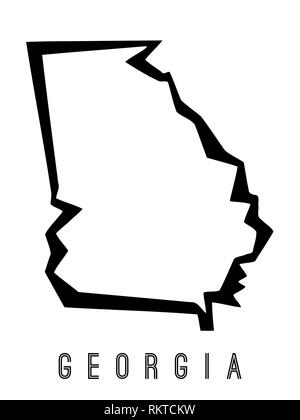 Low poly map of Georgia. Georgia geometric polygonal, mosaic style map ...