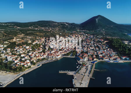 aerial view of Pylos historically also known under its Italian name ...