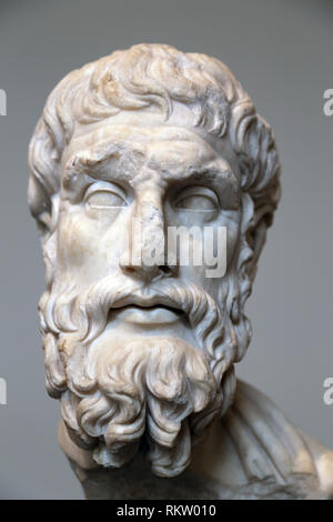 Epicurus, 341–270 BC. Ancient Greek philosopher and founder of the ...