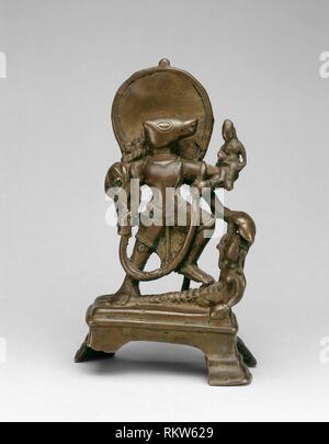 Vishnu as a boar incarnation lifting the earth goddess Bhumi from the ...