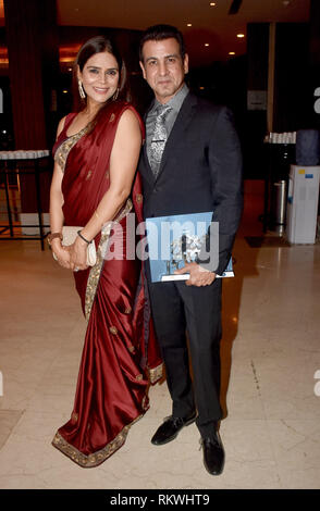 Actor Ronit Roy (R) with wife Neelam Singh (L) attends Power Brands ...