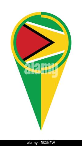 Guyana Map Illustration Icon Element Design Stock Vector Image & Art - Alamy