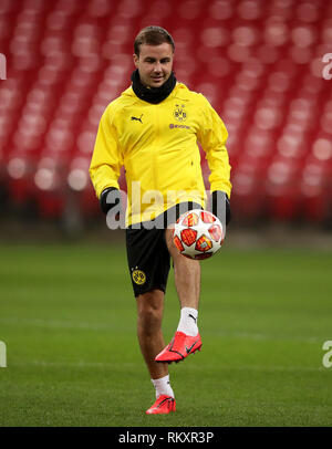 Mario Gotze of Borussia Dortmund during the Uefa "Europa League" Round ...