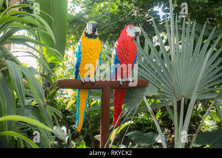 Two life-sized lego models of meerkats at 'The Great Brick Safari' 2019 ...