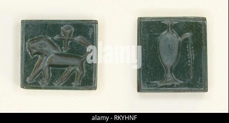 Ancient Egyptian. Plaque Lion and Ankh/Libation Vessel. 1550 BC–1069 BC ...