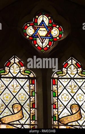 tetragramaton, YHWH, JHVH, Hebrew letters for name of God in stained ...