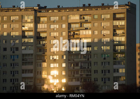Soviet era apartment Blocks in the Suburbs of Moscow Stock Photo ...