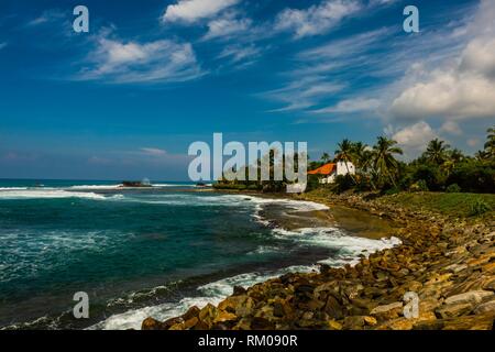 Sri Lanka, Southern Province, South Coast beach, Weligama beach, Stilt ...