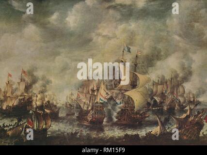 Sea Battle of the Anglo-Dutch Wars The Battle of Lowestoft, William ...