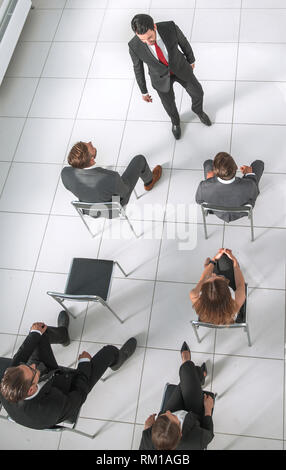 colleagues waiting for his boss decision Stock Photo - Alamy