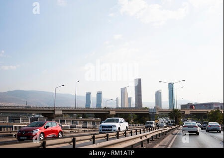 Izmir, Turkey - August 8, 2018: Ege perla skyscrapper, Mistral ...