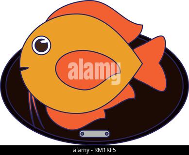 Fish haunted in wooden frame Stock Vector Image & Art - Alamy
