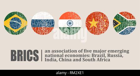 BRICS union members national flags Stock Vector Image & Art - Alamy