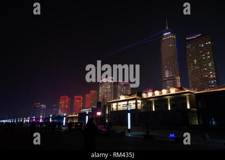 Yantai, Yantai, China. 13th Feb, 2019. Yantai, CHINA-Night scenery of ...
