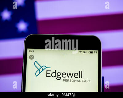 Edgewell Personal Care consumer products company logo seen displayed on ...