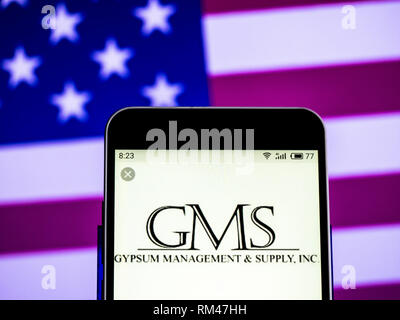 Gypsum Management & Supply, Inc. logo seen displayed on smart phone ...