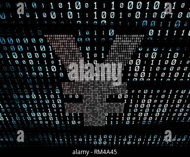 Binary code network matrix, RMB, data transmission and storage Stock Photo - Alamy