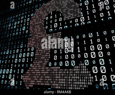 Binary code network matrix, sterling, data transmission and storage Stock Photo - Alamy