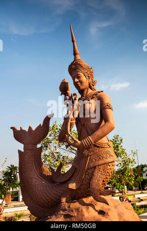 Cambodia, Kampot Province, Kampot, Lotus Pond, urban park and garden ...