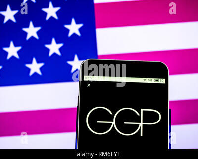 General Growth Properties company logo seen displayed on smart phone ...