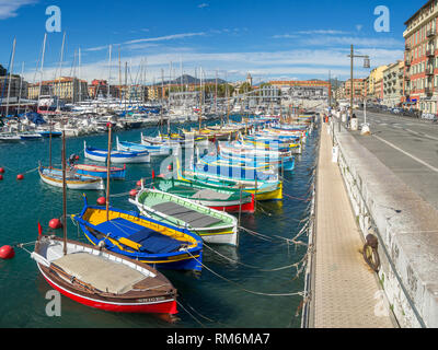 A nice harbor with fishing boats and yachts in Skiathos island, Greece ...