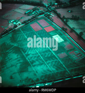 False colour Infrared image showing trees at Brodie Castle, Moray Stock ...