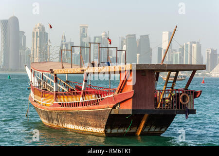 Traditional Sambuk Arab fishing boat, operated by the RAF Steamer Point ...