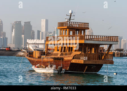 Traditional Arabic Sambuk Fishing Boat Museum Exhibit Dubai Museum ...