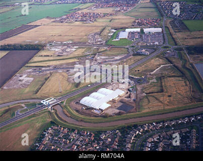 aerial view of Kingswood retail park near Hull, East Yorkshire, UK ...