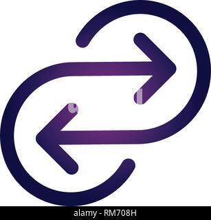 Icon infinite sign of two arrows, sync recycle, interaction synergy logo Stock Vector Image ...