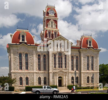 This historic 1885 Parker County courthouse in Weatherford, Texas Stock ...