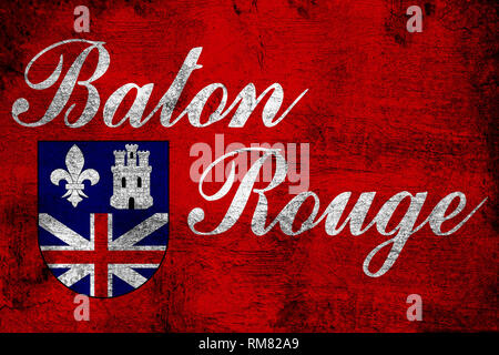 Baton Rouge grunge and dirty flag illustration. Perfect for background ...