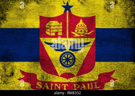 St. Paul Minnesota grunge and dirty flag illustration. Perfect for ...