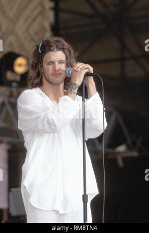 Blind Melon singer Shannon Hoon is shown performing on stage during ...