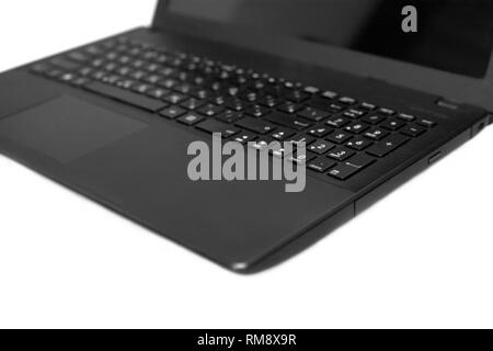 A closeup shot of the corner of a laptop screen Stock Photo - Alamy