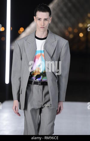 Model at the runway of Vuitton Fashion Week as part of Paris Fashion ...