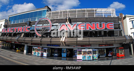 Electric Avenue Southend Seafront Arcade at night Stock Photo - Alamy