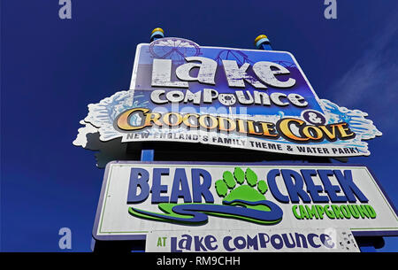 The entrance to Lake Compounce in Bristol, Connecticut, is an iconic ...