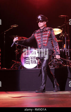 Cheap Trick guitarist Robin Zander is shown peforming "live" in concert ...