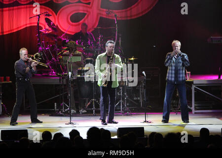The bassist with Chicago is shown performing on stage during a "live ...