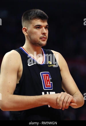 Los Angeles Clippers' Ivica Zubac dunks during the first half of an NBA ...