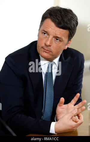 Matteo Renzi Rome February 14th 2019. The former Italian Premier Matteo ...