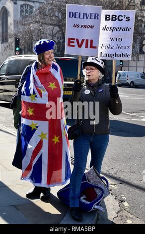 Brexit for and against protesters in Parliament Square. Shoot yourself ...