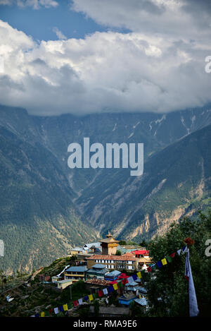 Kinnaur Kailash with Kalpa Village ; Himachal Pradesh ; India Stock ...