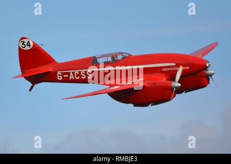 Dh88 dehavilland comet racer, historic racer, airplane Stock Photo - Alamy