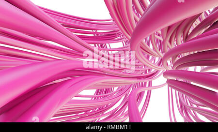 Abstract pink smooth lines on white background Stock Photo - Alamy