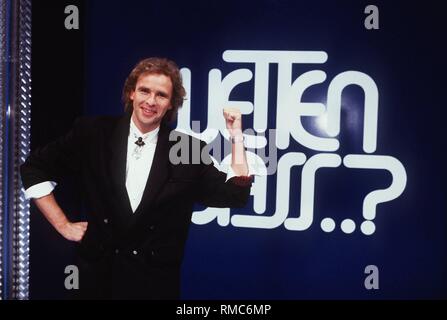 Presenter Thomas Gottschalk, portrait. 50 years of ZDF Hitparade, anniversary show of the TV ...